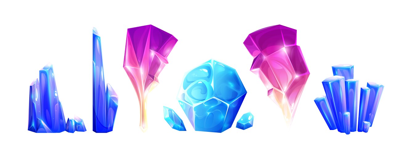 Broken diamond heart crystal Royalty Free Vector Image