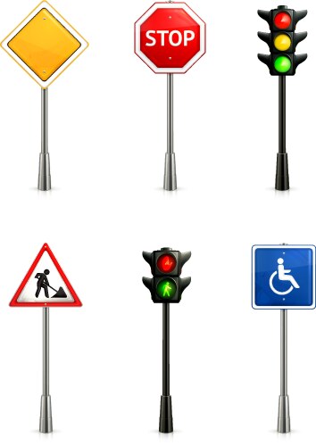 Road signs Royalty Free Vector Image - VectorStock