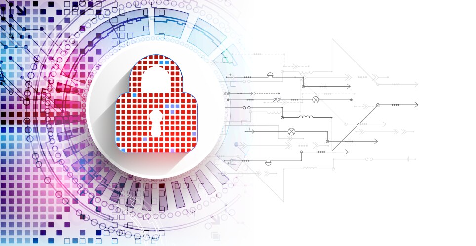 Protection concept protect mechanism system Vector Image