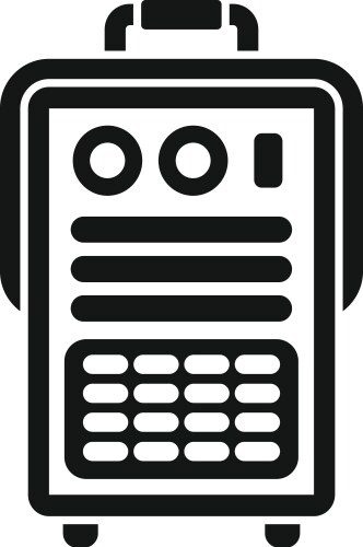 Inverter welding machine with control panel Vector Image