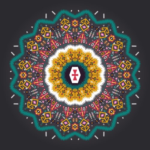 Round Aztec Vector Images (over 7,700)