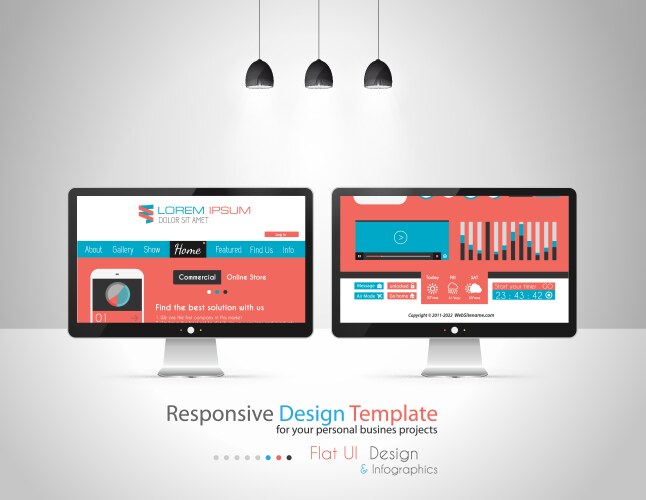Modern user interface design Royalty Free Vector Image