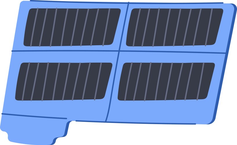 Friendly solar charger cartoon Royalty Free Vector Image
