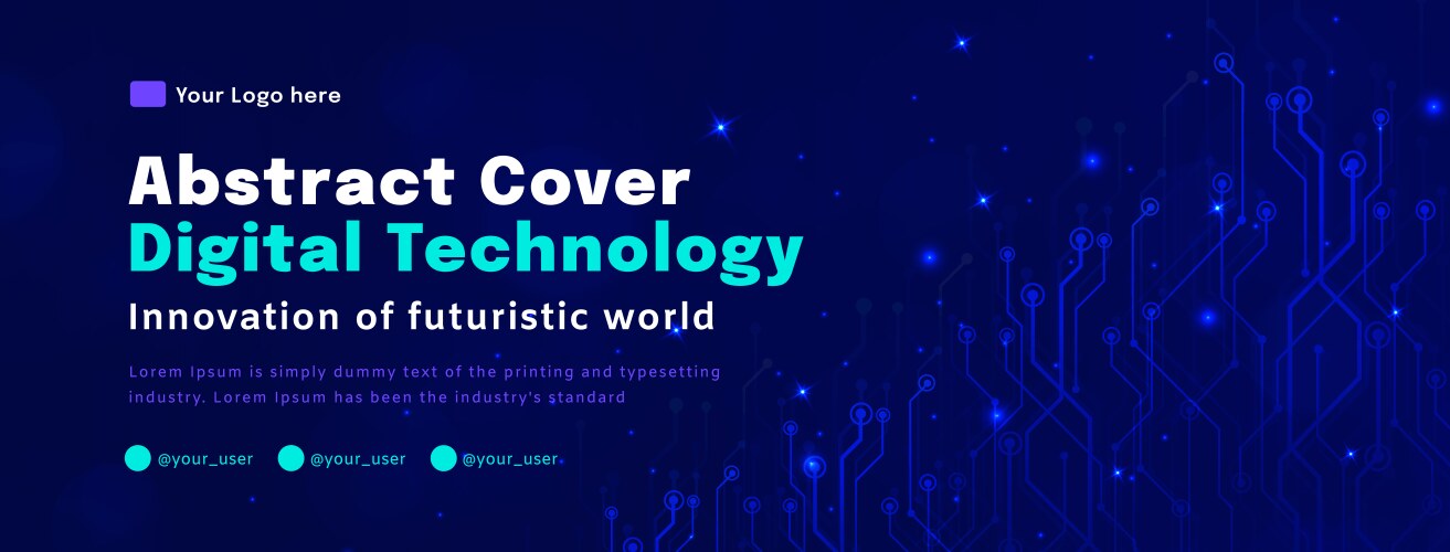 Digital technology poster cover speed connect blue