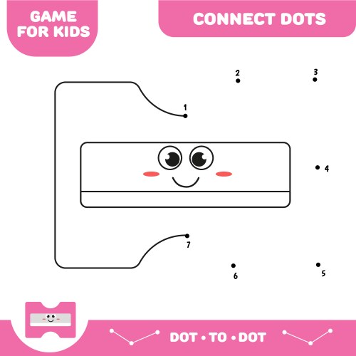 Dot to educational game for preschool kids Vector Image