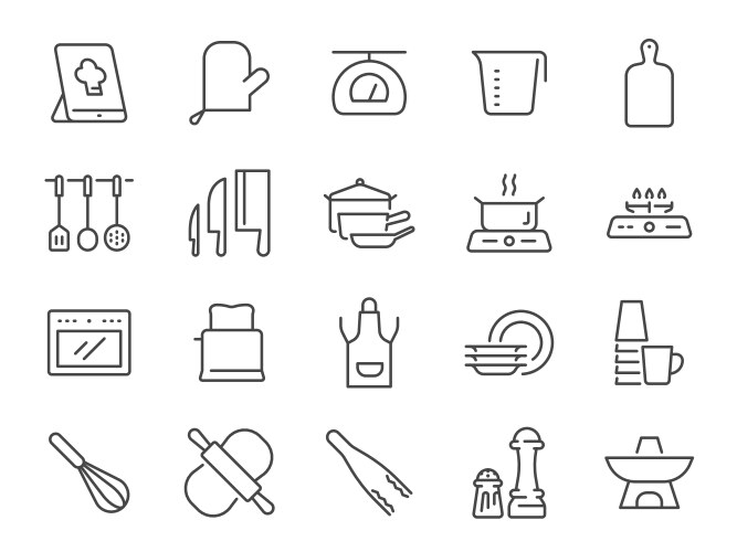 Homemade food badges kitchen cooking symbols Vector Image