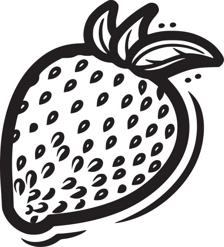 Modern minimalist strawberry silhouette Royalty Free Vector