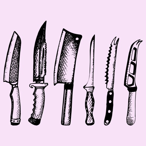 Kitchen Knives Vector Images (over 2,500)
