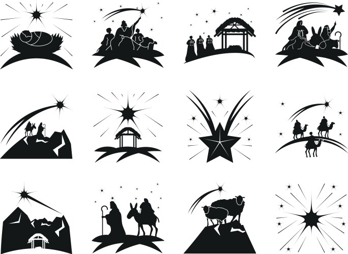 Nativity scene Royalty Free Vector Image - VectorStock