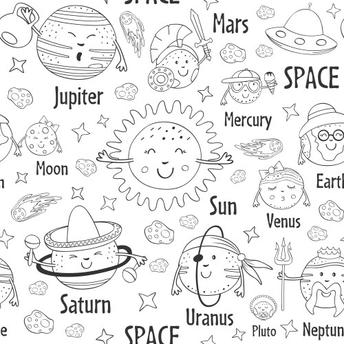Solar System Black and White Vector Images (over 20,000)