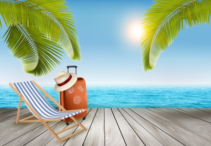 Vacation background realistic Royalty Free Vector Image
