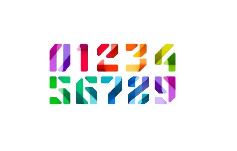Multi-colored font for your logo design Royalty Free Vector