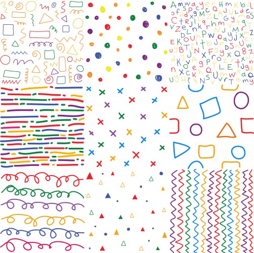 Kid pattern Royalty Free Vector Image - VectorStock