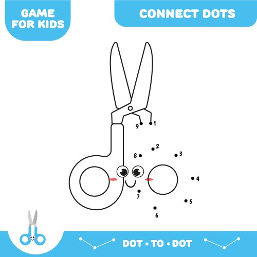 Dot to educational game for preschool kids Vector Image