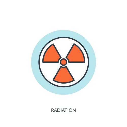 Ionizing radiation icon Royalty Free Vector Image