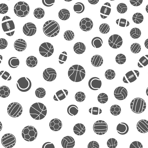 Set of balls isolated seamless pattern Royalty Free Vector