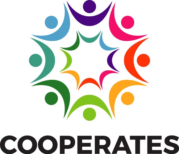 Colorful community logo symbol Royalty Free Vector Image