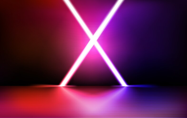 Visual effect lighting with neon magenta lens Vector Image
