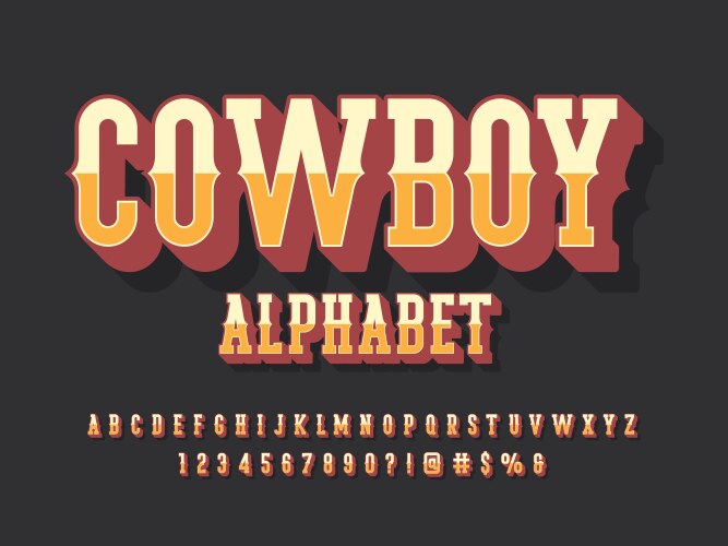 Cowboy Font Vector Images (over 470)