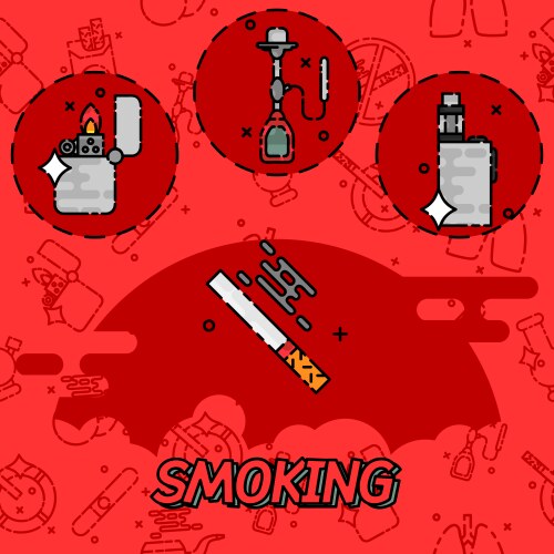 No smoking tag stop smoke sign 3d quotation Vector Image