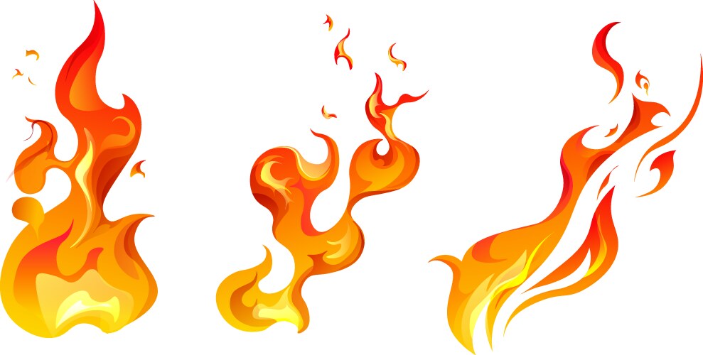 Fire burning inflammation and ignition Royalty Free Vector