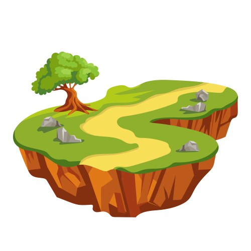 Fantastic flying islands isolated image Royalty Free Vector