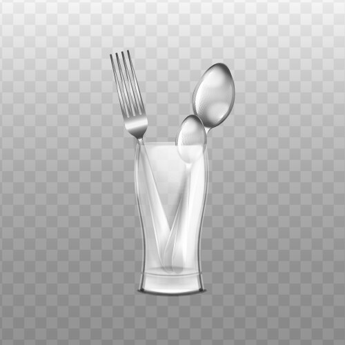 Clean shiny kitchen utensils and tableware 3d Vector Image