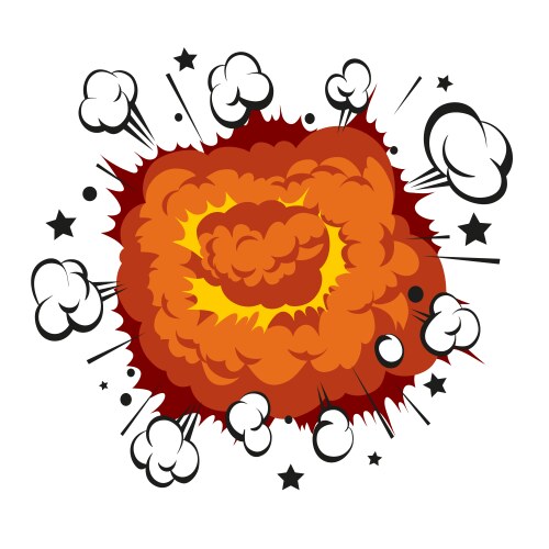 Comic book explosion element Royalty Free Vector Image
