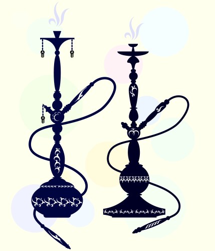 Hand-drawn vintage hookah sketch shisha Royalty Free Vector