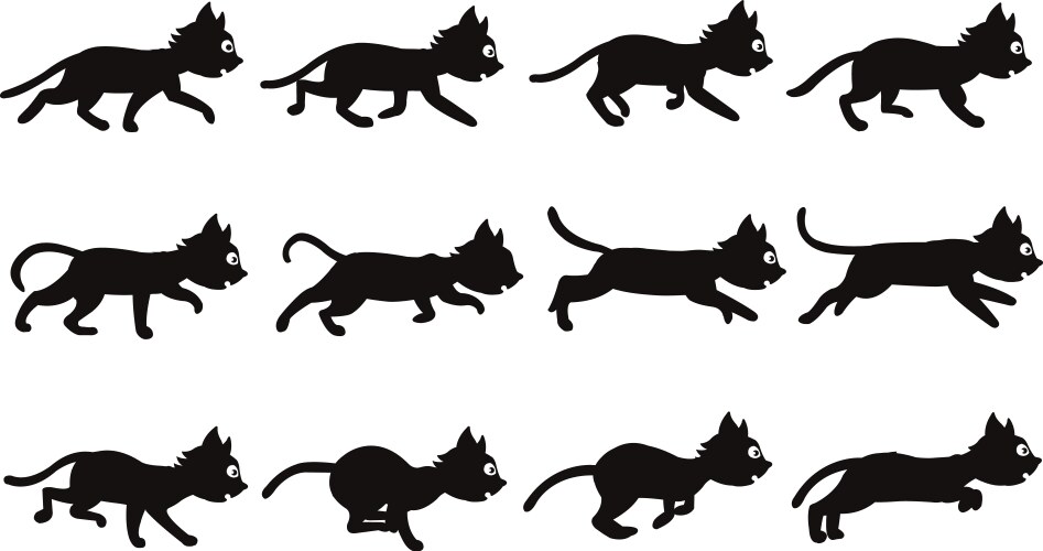 Cat Sprite Vector Images (over 120)