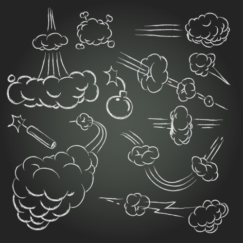 Comic book explosion elements Royalty Free Vector Image