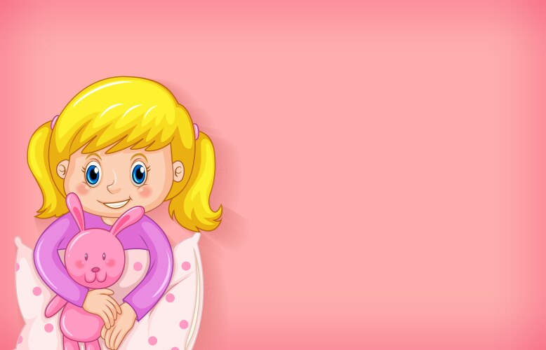 Background template design with happy girl smiling