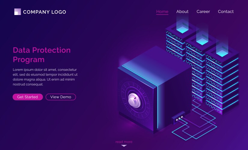 Database protection concept Royalty Free Vector Image