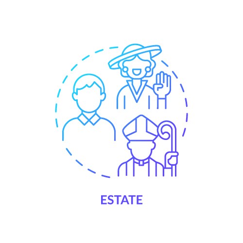 Diversification blue gradient concept icon Vector Image