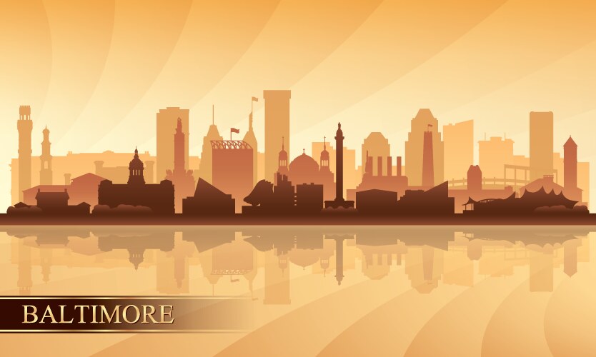 Baltimore City Skyline Silhouette Vector Images (over 120)