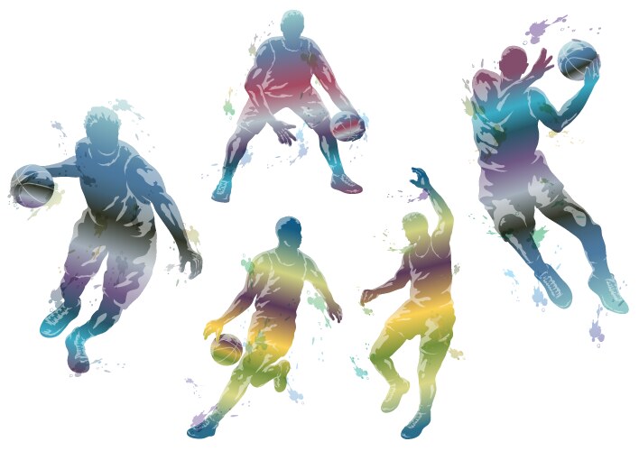 Basketball colorful Royalty Free Vector Image - VectorStock