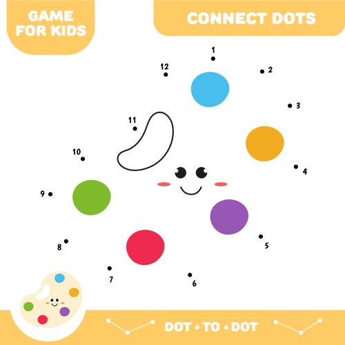 Dot to educational game for preschool kids Vector Image