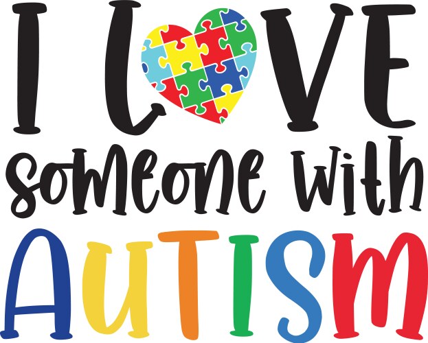 Autism love 1 Royalty Free Vector Image - VectorStock