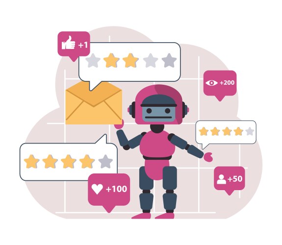 Online communication customer reviews consumer Vector Image