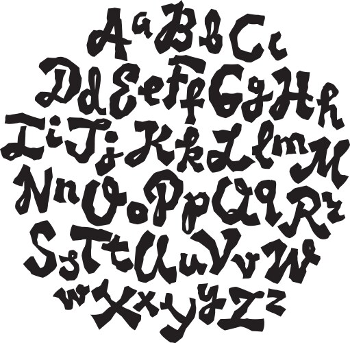 Hand lettering graffiti font with decorations Vector Image