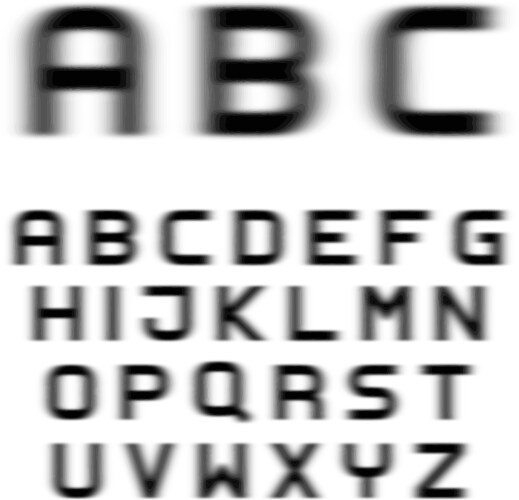 Speed motion lines font alphabet letters Vector Image