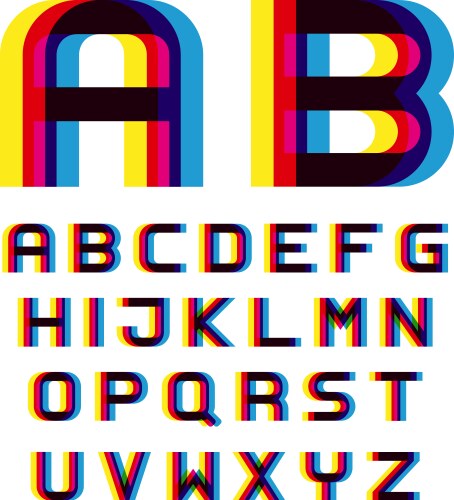 Speed motion lines font alphabet letters Vector Image