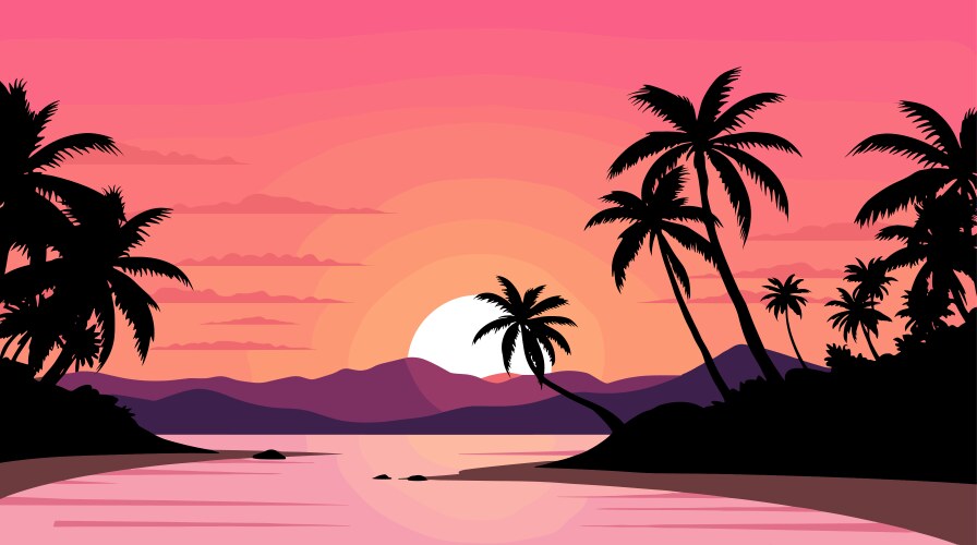 Beach Sunset Vector Images (over 62,000)