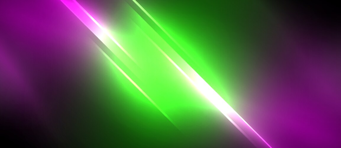 Neon dynamic diagonal light rays background Vector Image