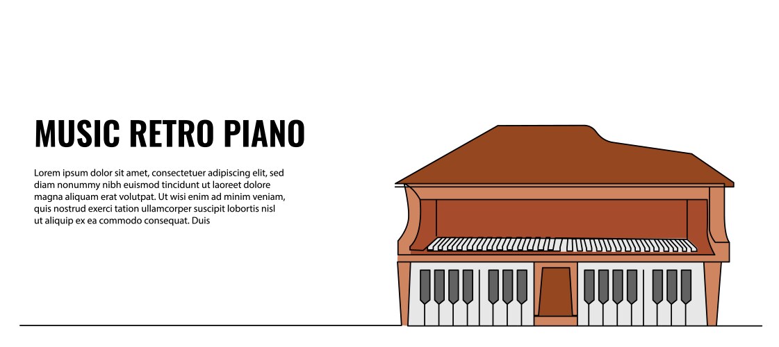 Continuous Line Piano Vector Images (over 230)