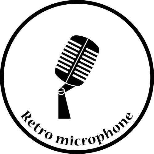 Vintage microphone Vector Images & Graphics for Commercial Use ...