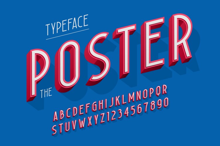 Colorful font design alphabet letters and numbers Vector Image