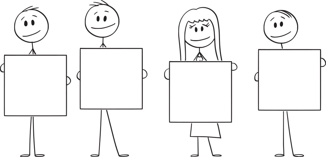 Cartoon of businesswoman or woman pointing left Vector Image