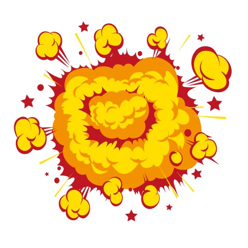 Comic book explosion element Royalty Free Vector Image