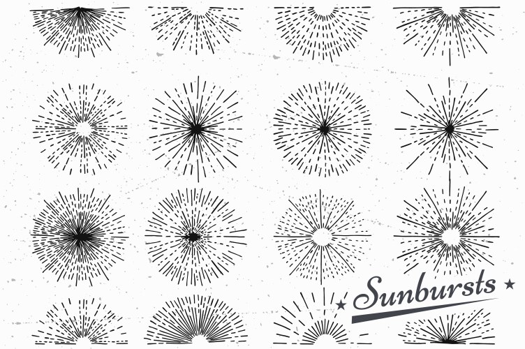 Vintage sunburst Royalty Free Vector Image - VectorStock